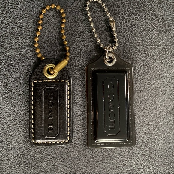 Coach | Accessories | Coach Dark Brown Signature Purse Charms Fobs Set ...